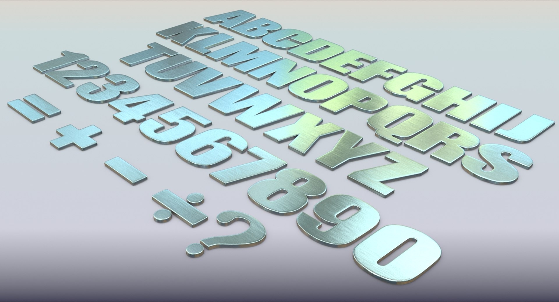 3D Metal Alphabet Letter - TurboSquid 1379922