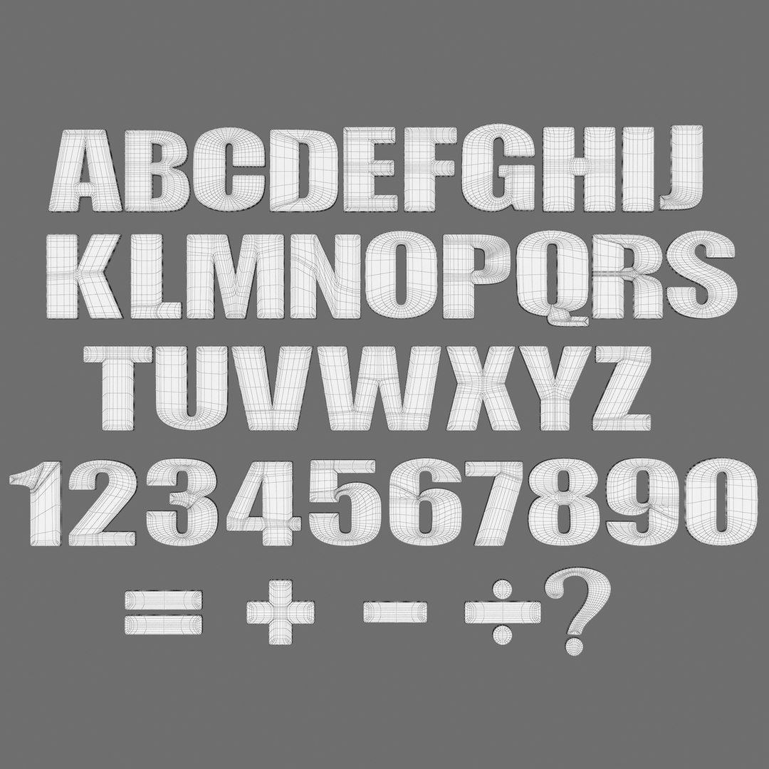 3D Metal Alphabet Letter - TurboSquid 1379922