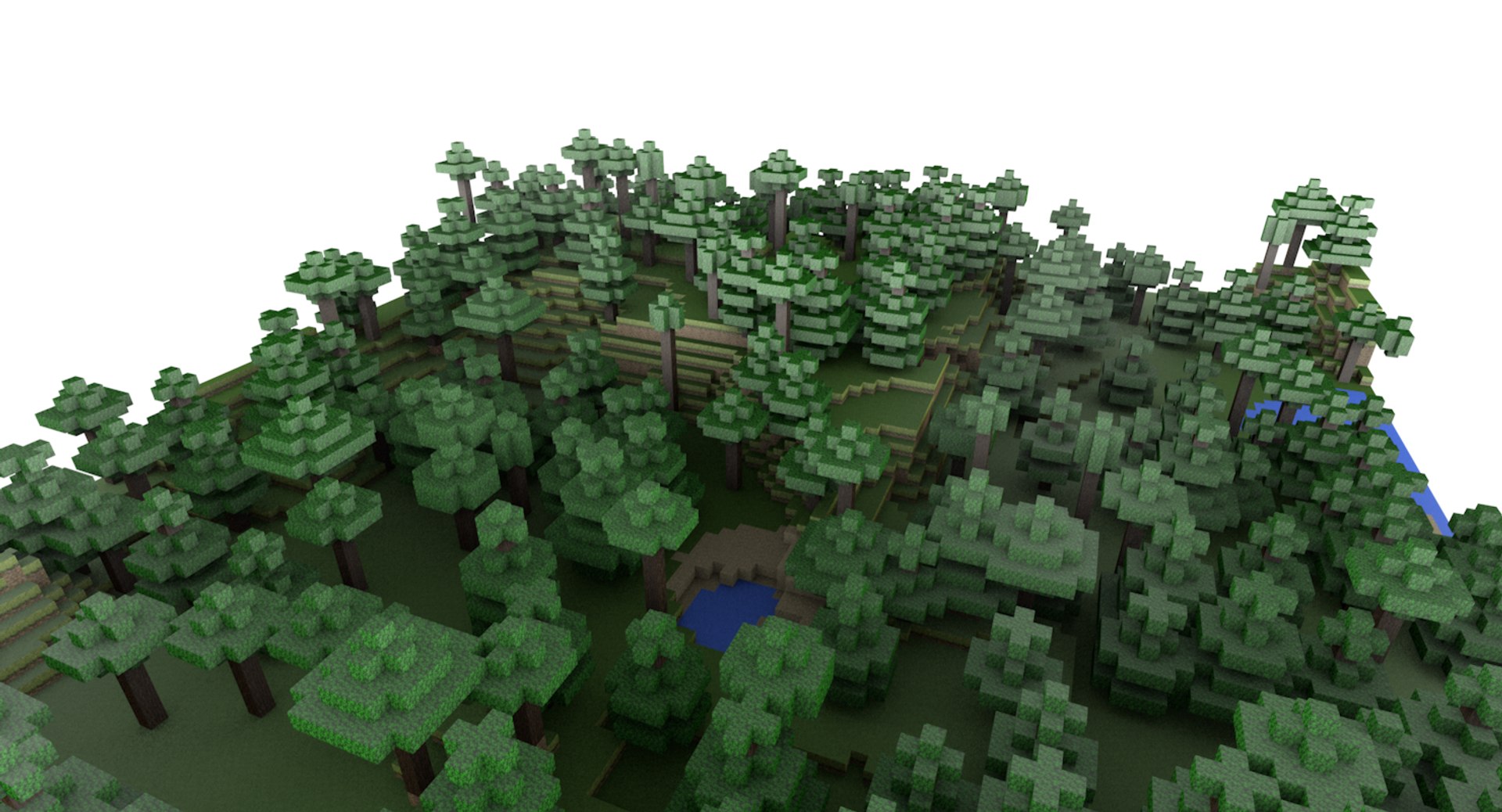 small forest minecraft 3d model