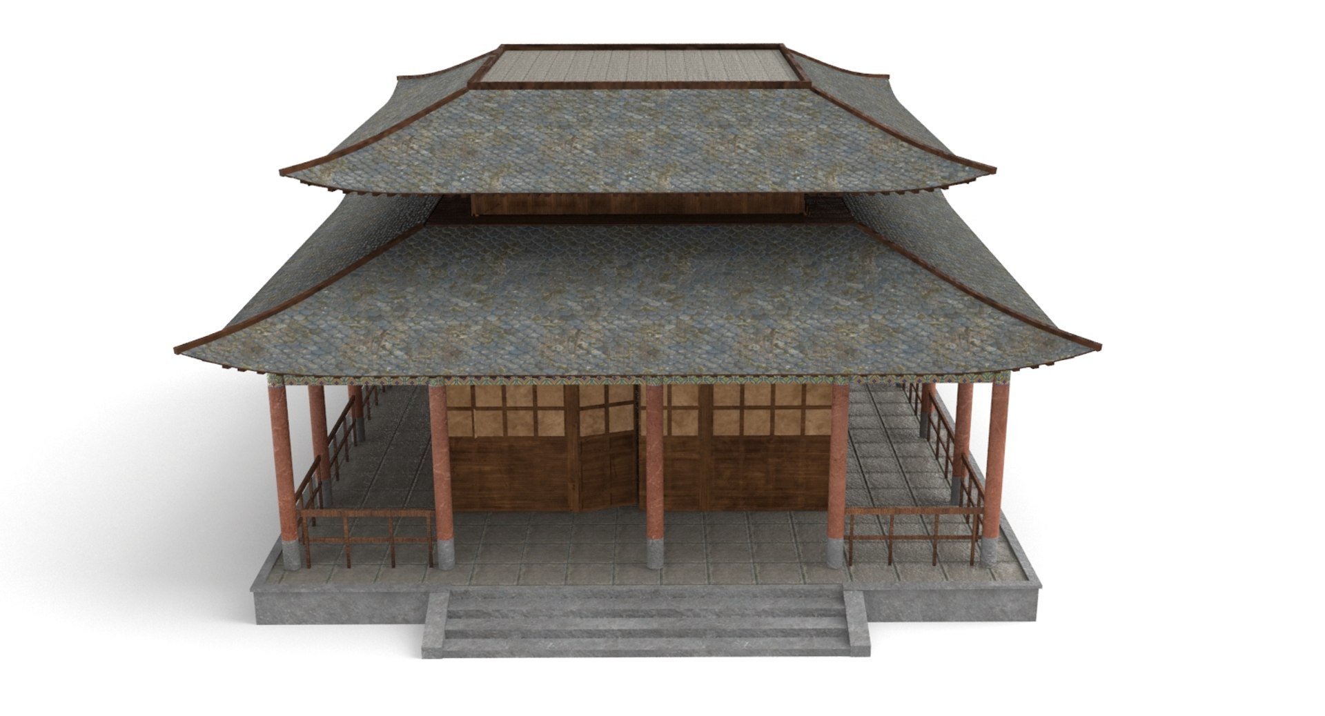 3D Asian Cottage - TurboSquid 1273301