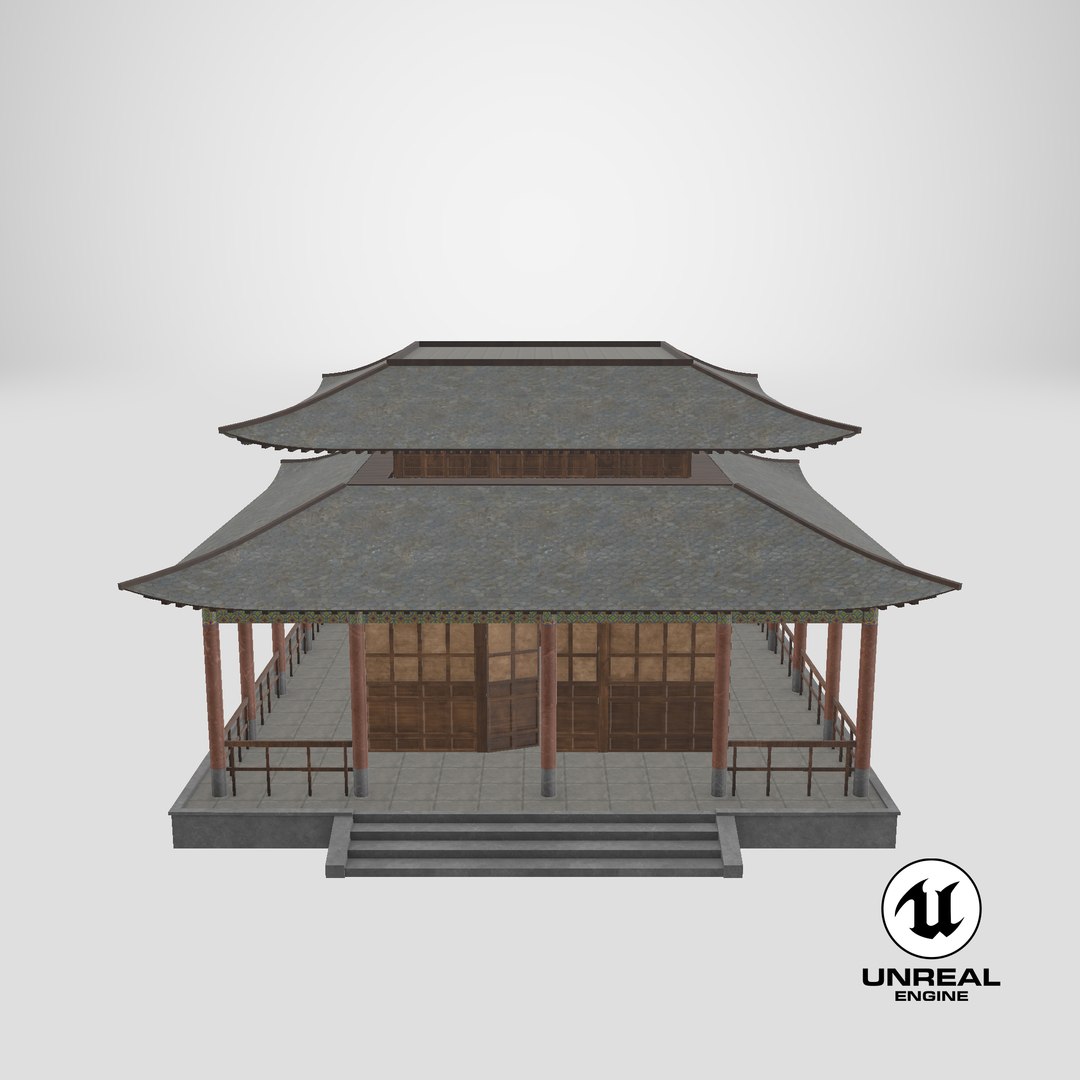 3D Asian Cottage - TurboSquid 1273301