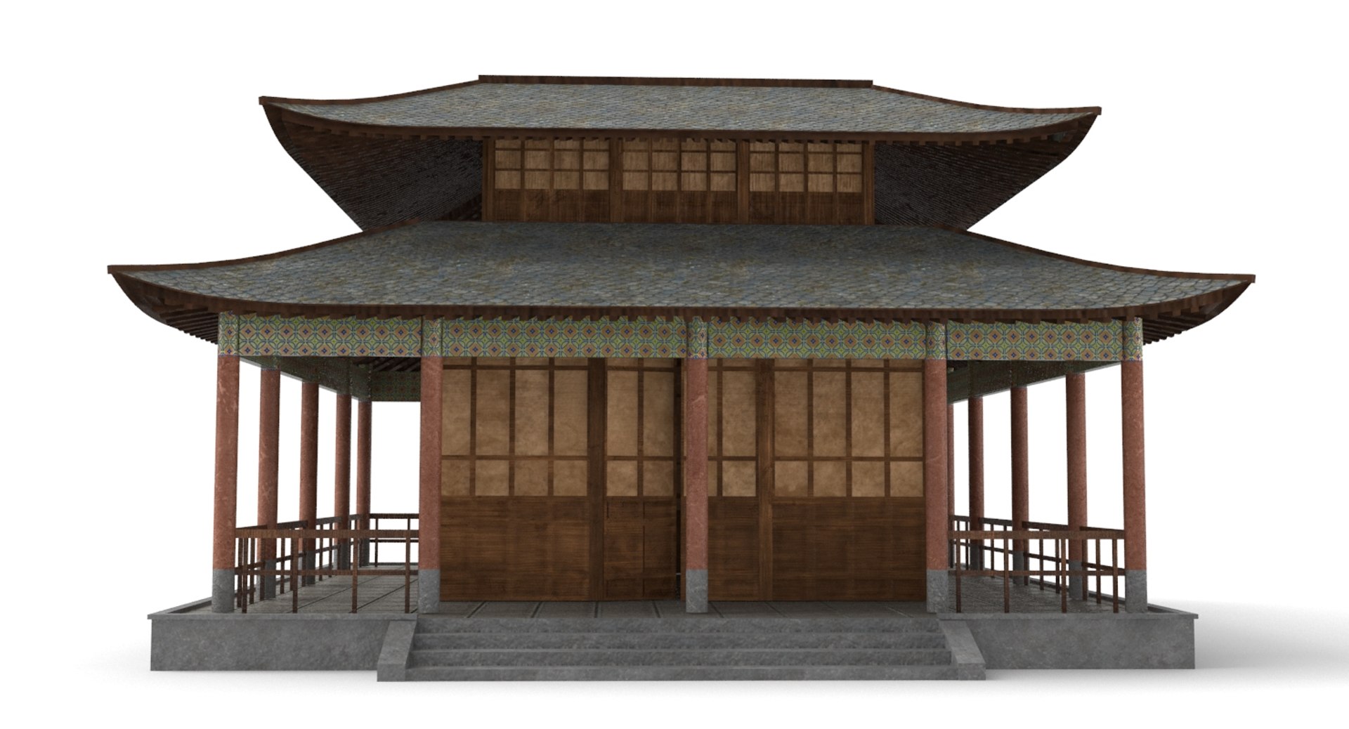 3D Asian Cottage - TurboSquid 1273301