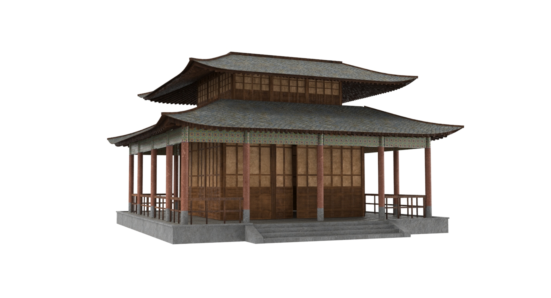 3D Asian Cottage - TurboSquid 1273301