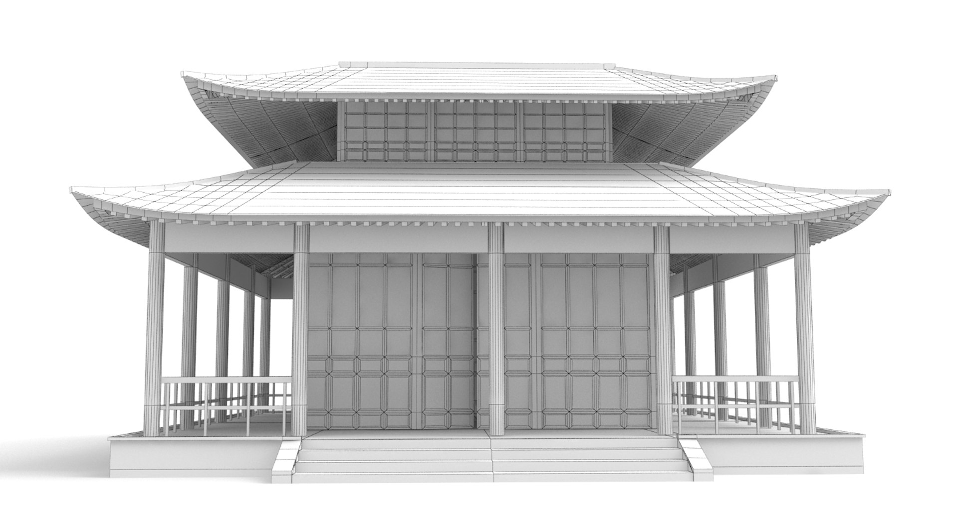 3D Asian Cottage - TurboSquid 1273301