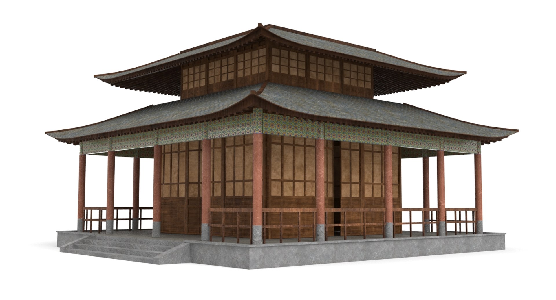 3D Asian Cottage - TurboSquid 1273301
