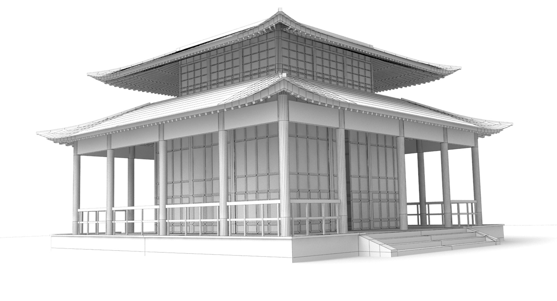 3D Asian Cottage - TurboSquid 1273301