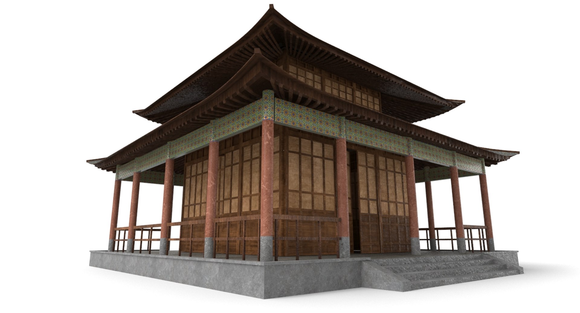 3D Asian Cottage - TurboSquid 1273301