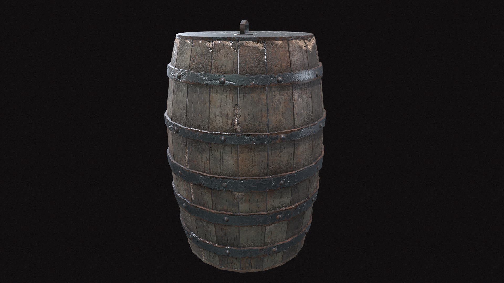 Medieval Market V1 Wooden Barrel 1 3D Model - TurboSquid 2310306
