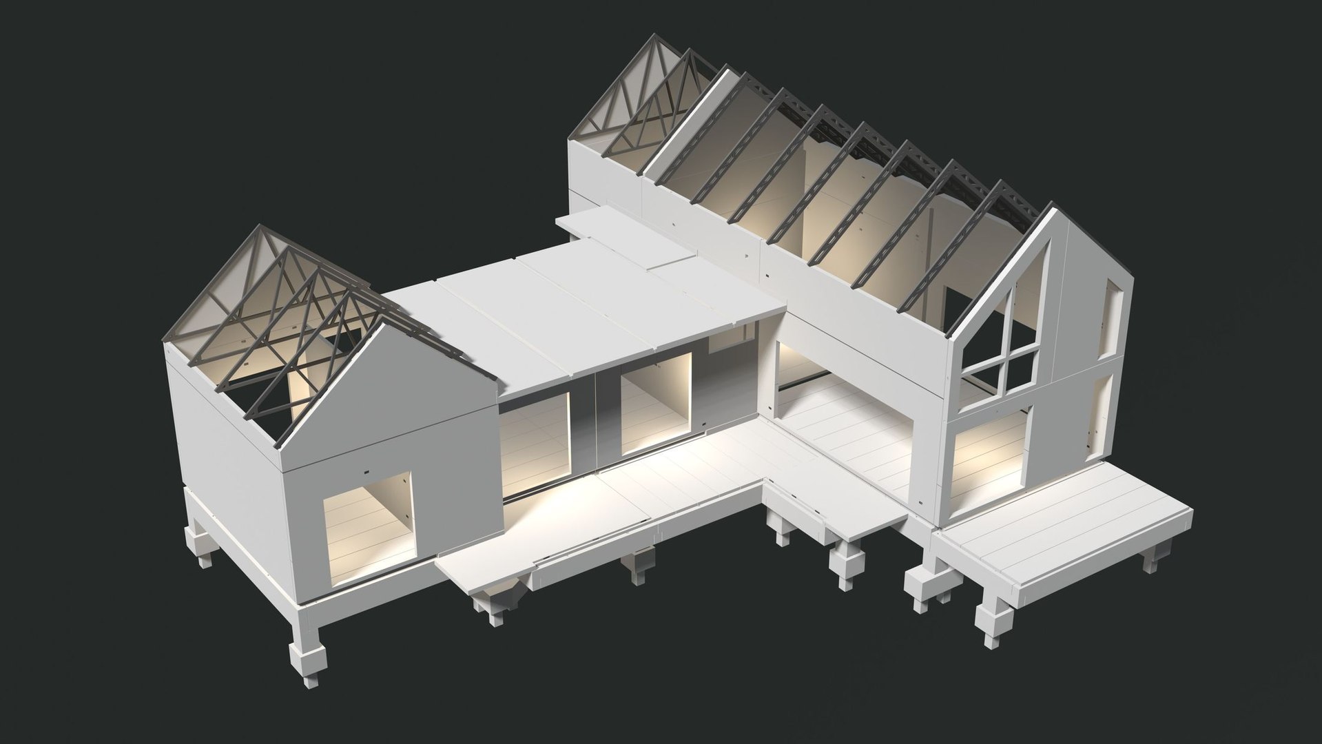 3D Model Precast House Under Construction - TurboSquid 2245713
