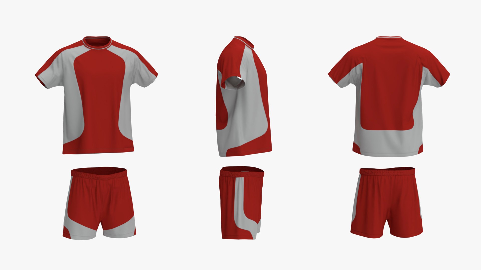 3D Soccer Jersey And Shorts Set - TurboSquid 2245866