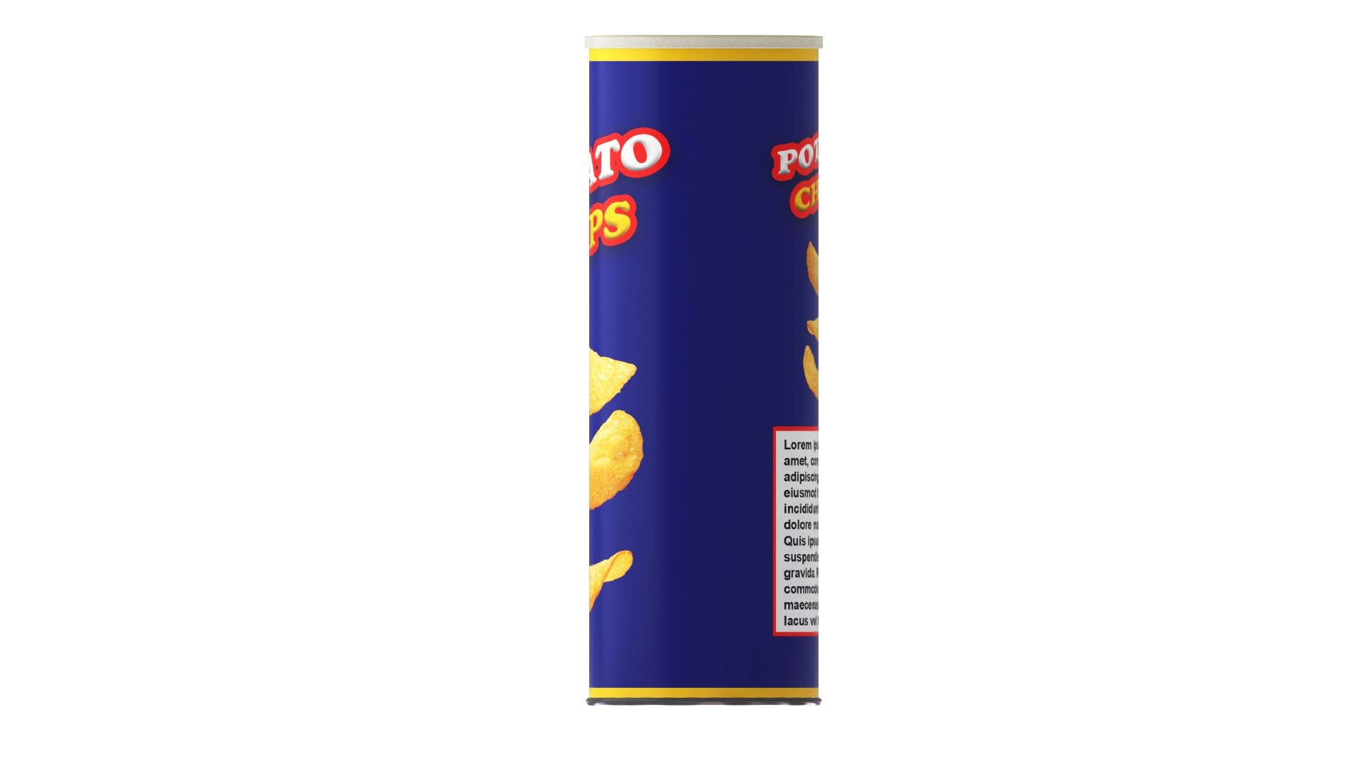 3D Potato Chip Can Tin Pack Packet Packaging - TurboSquid 1863136