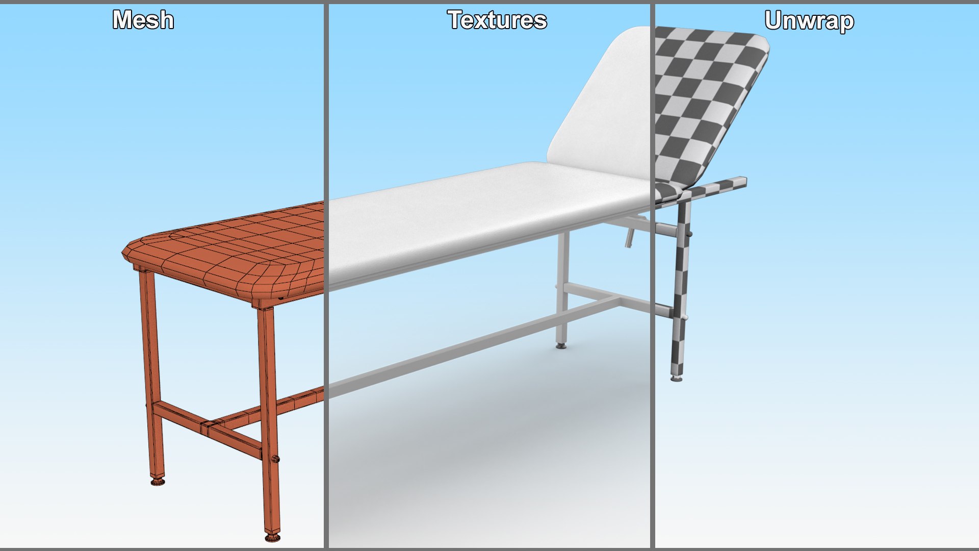 3D First Aid Examination Couch - TurboSquid 2098055