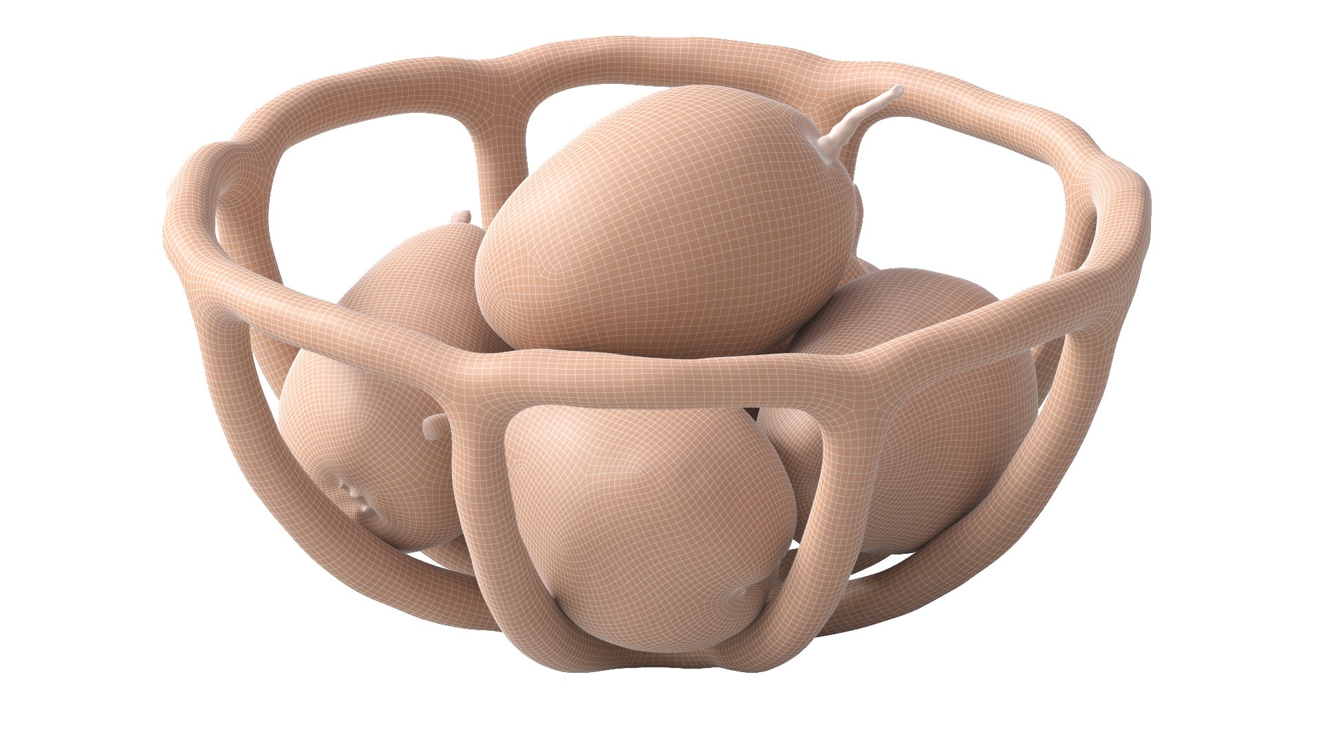 Nested Bowl With Pears And Mango 3D Model - TurboSquid 1986170