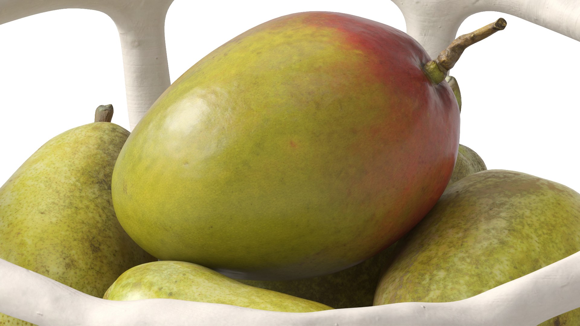 Nested Bowl With Pears And Mango 3D Model - TurboSquid 1986170