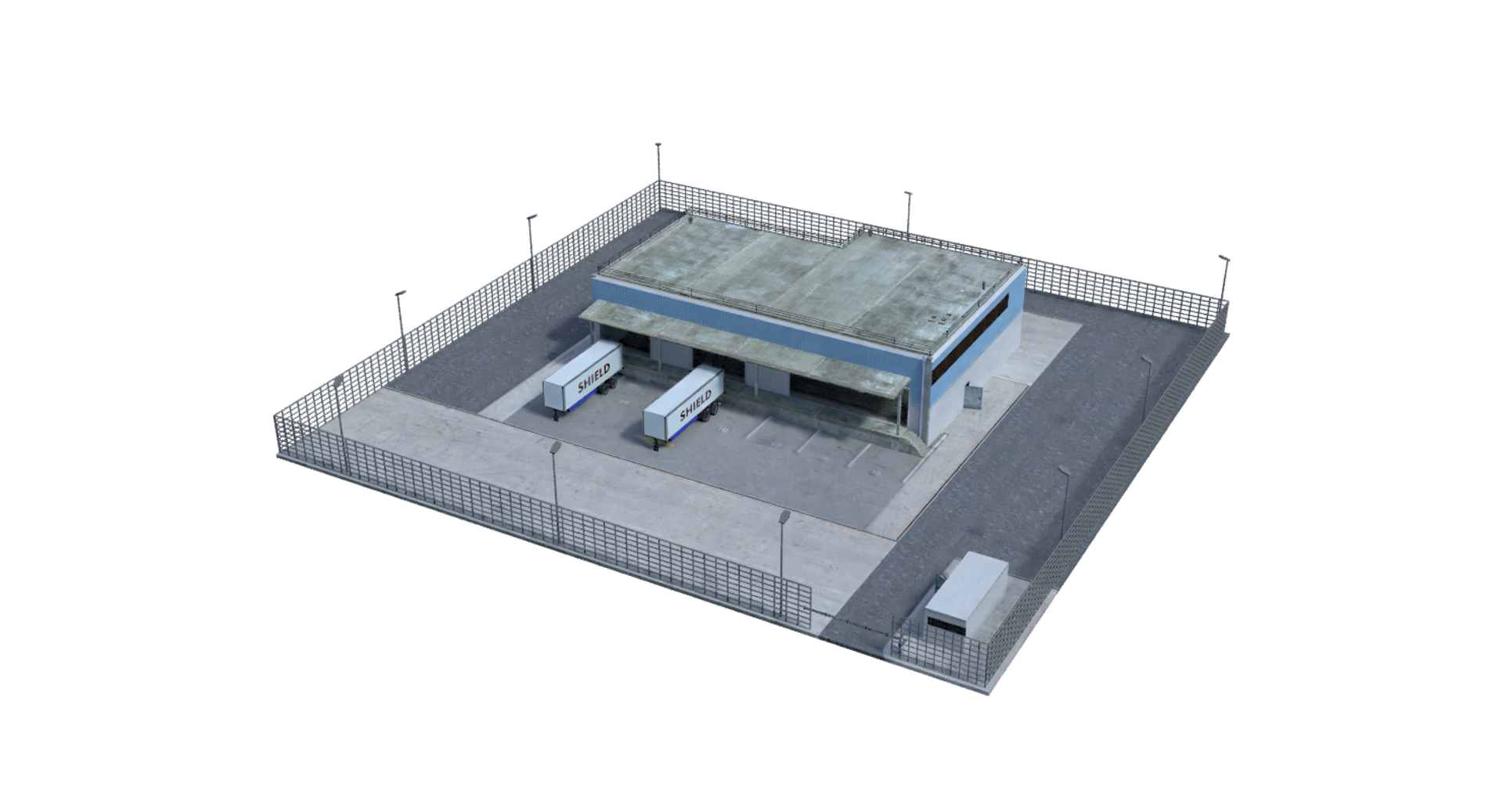 Warehouse Loaded 2 Interior Exterior 3d Model Turbosquid