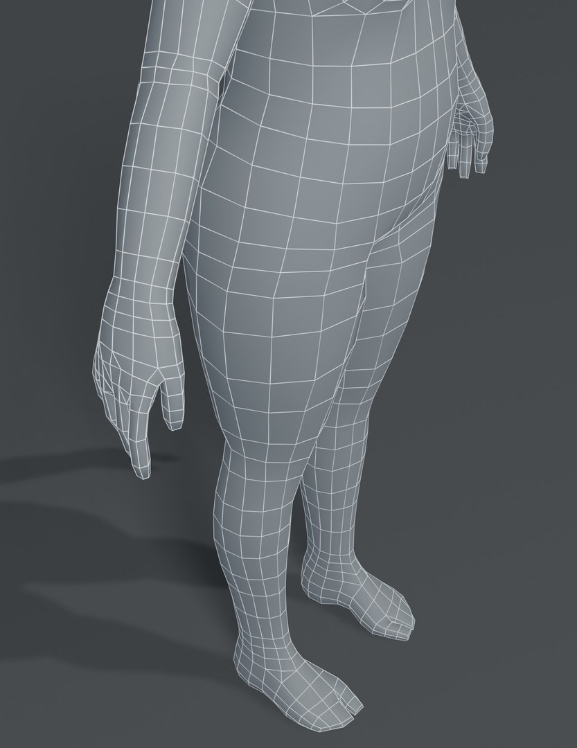 Female Body Fat Base Mesh 3D Model - TurboSquid 1518534