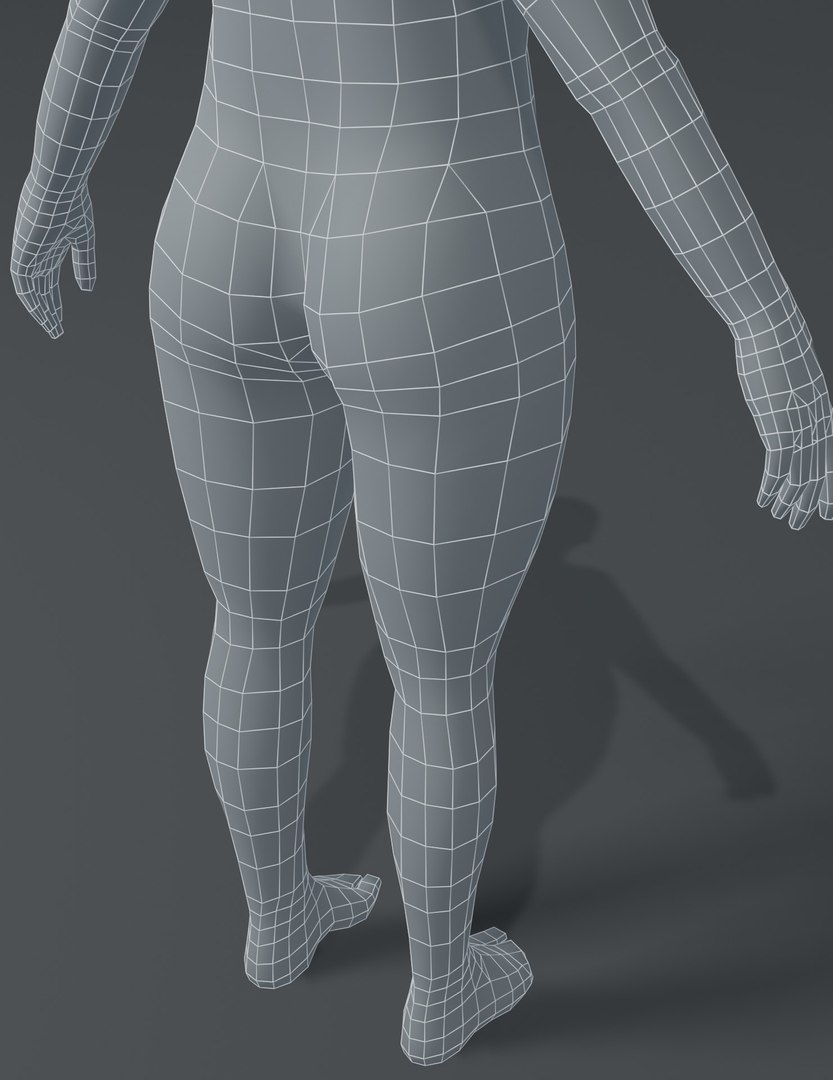 Female Body Fat Base Mesh 3D Model - TurboSquid 1518534