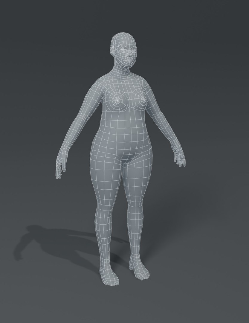 Female Body Fat Base Mesh 3D Model - TurboSquid 1518534