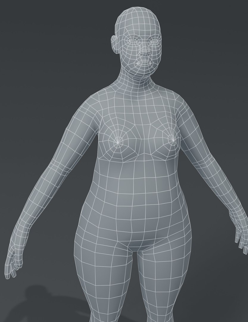 Female Body Fat Base Mesh 3D Model - TurboSquid 1518534