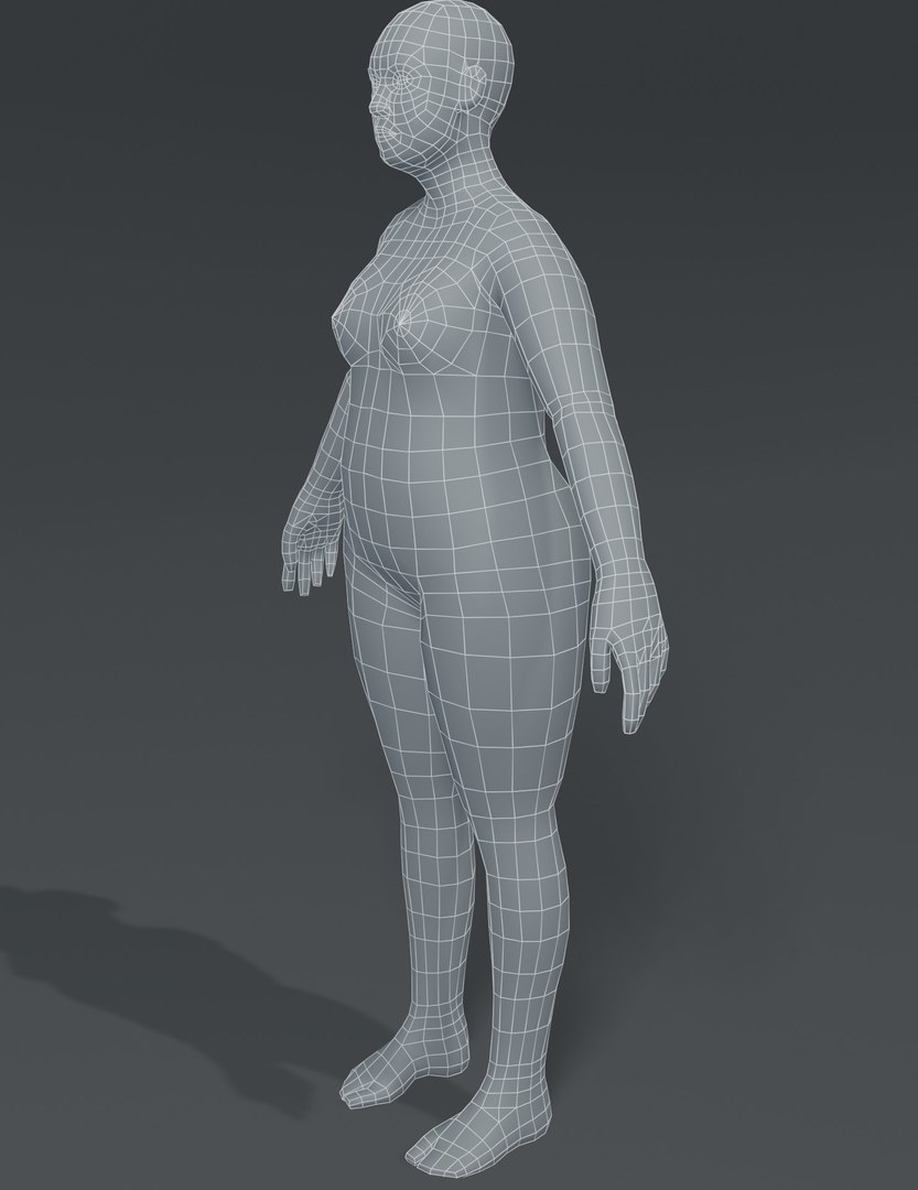 Female Body Fat Base Mesh 3D Model - TurboSquid 1518534