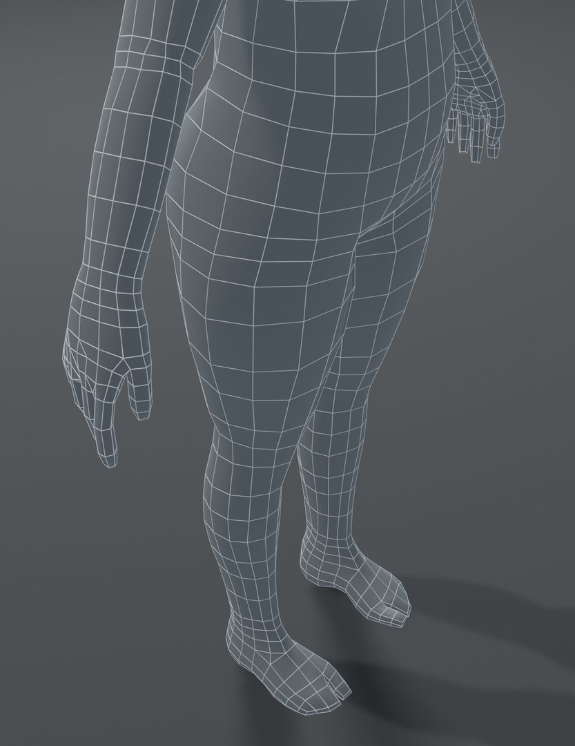 Female Body Fat Base Mesh 3D Model - TurboSquid 1518534