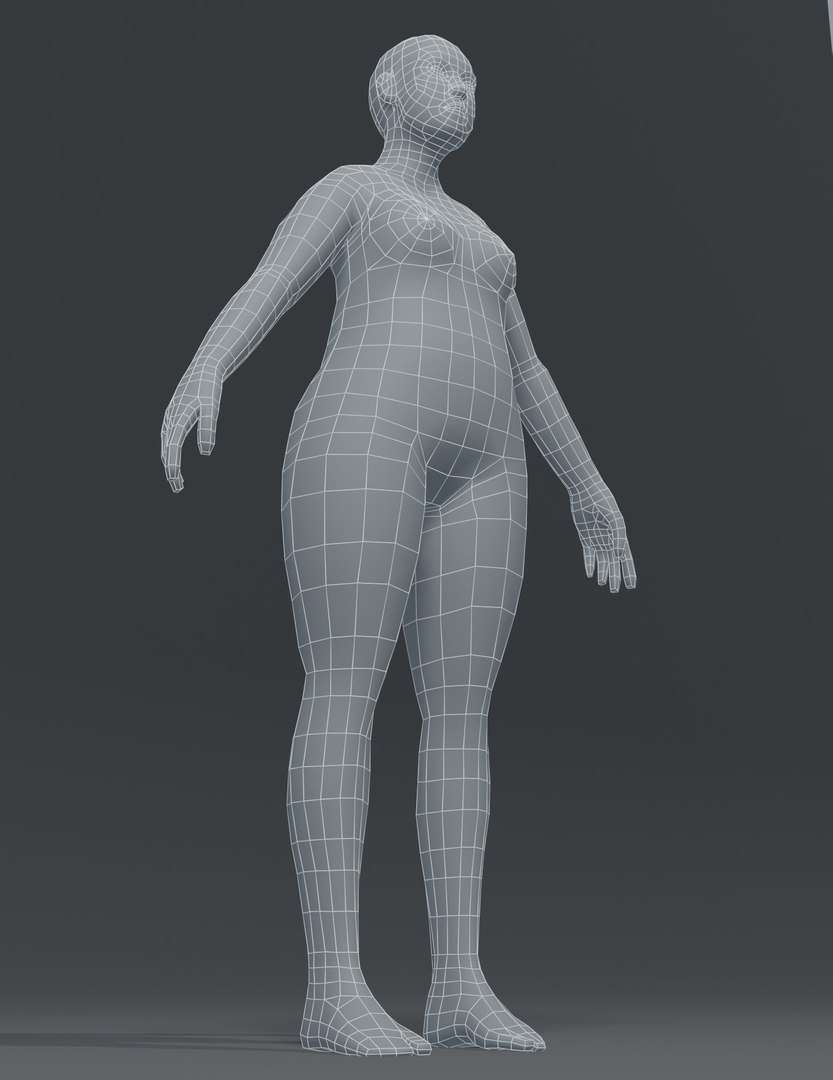 Female Body Fat Base Mesh 3D Model - TurboSquid 1518534