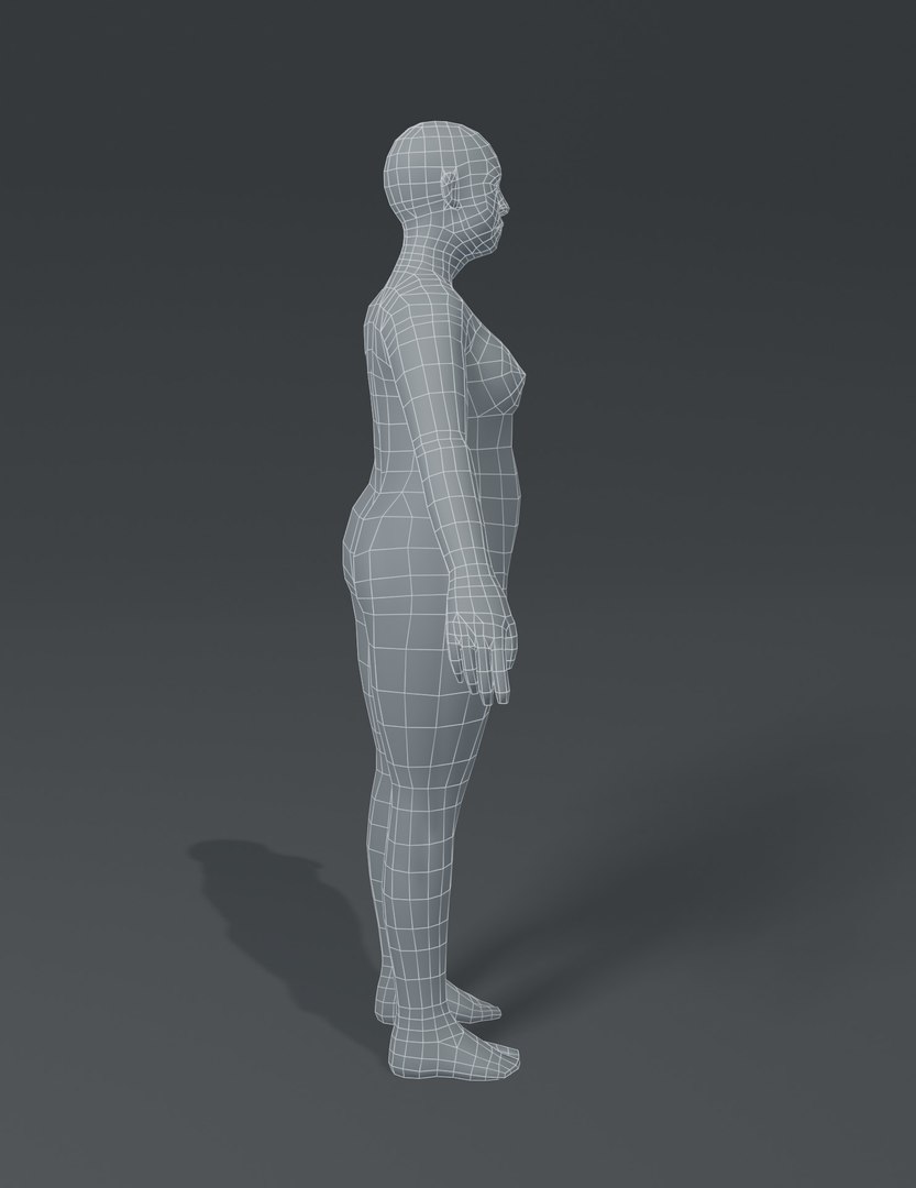 Female Body Fat Base Mesh 3D Model - TurboSquid 1518534