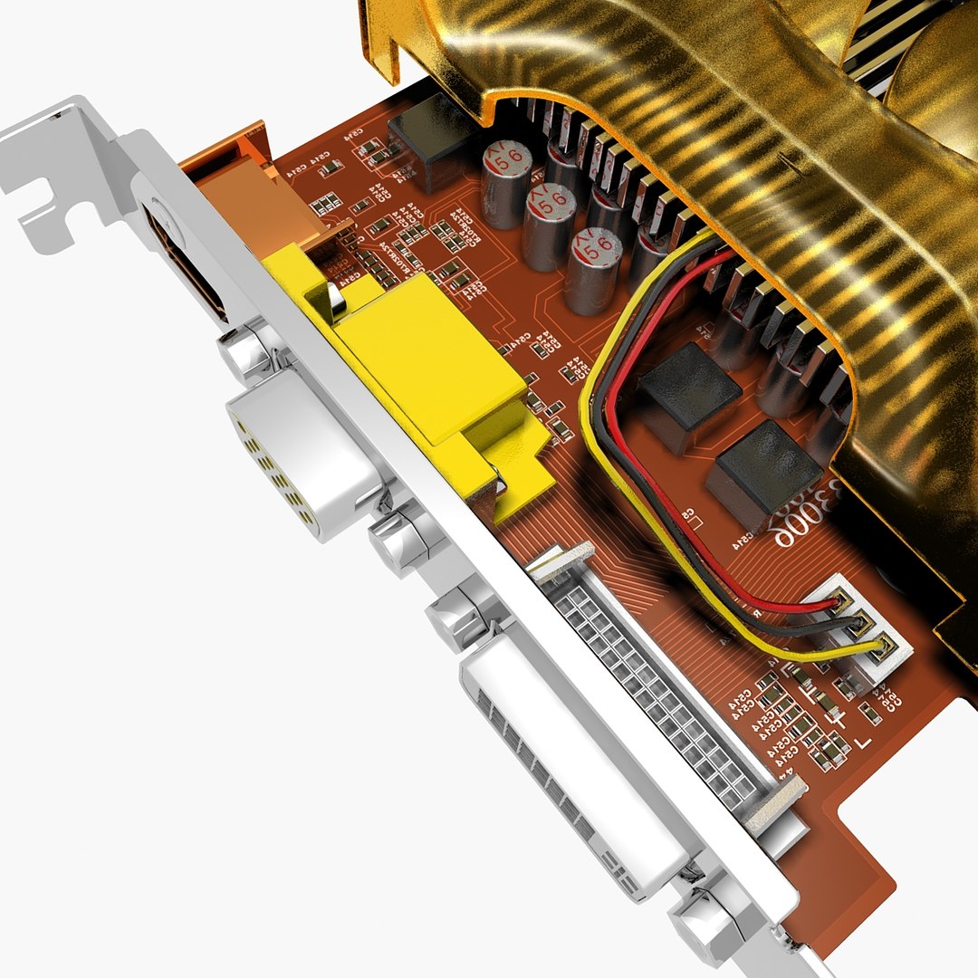Videocard Gigabyte Gv-n220oc Mf 3d Model