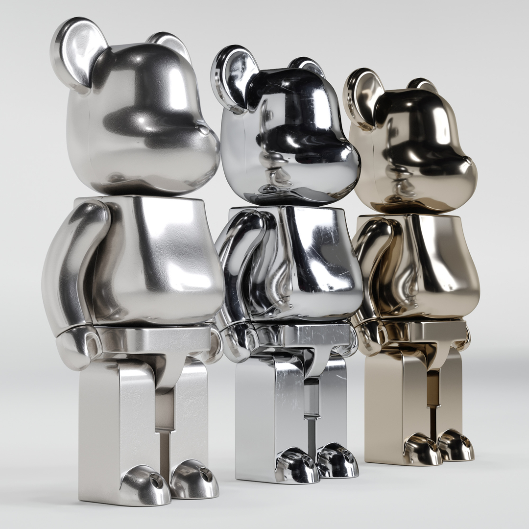 Bearbrick bear metal 3D - TurboSquid 1695207