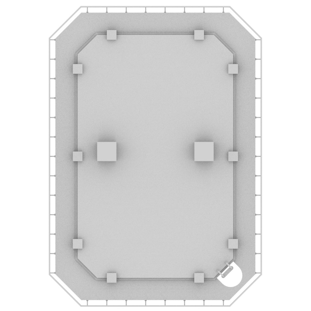 3d Blender Colony Building Model