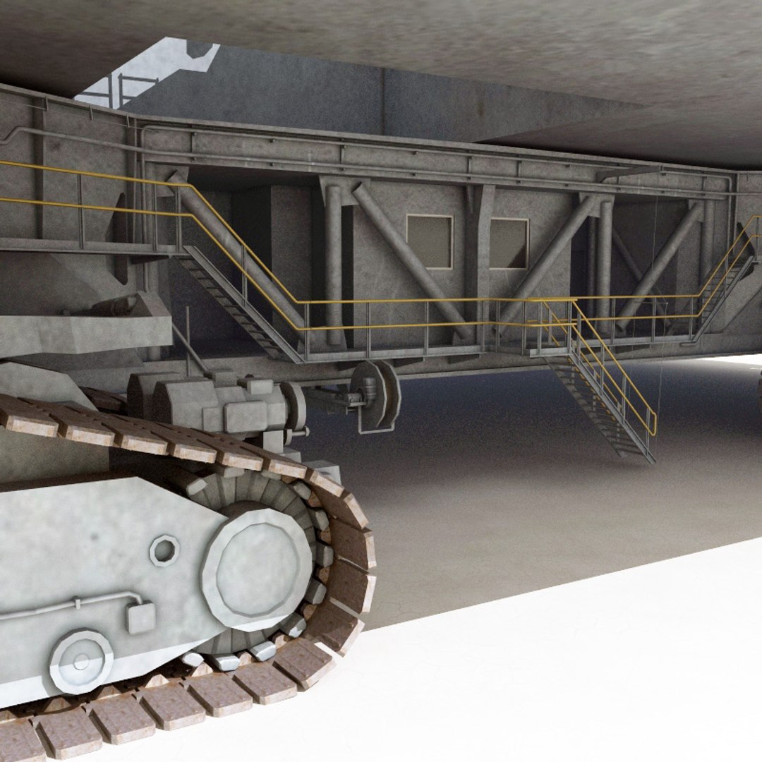 3d max crawler mobile launch platform