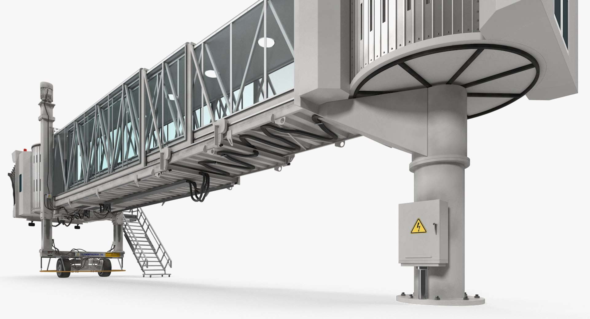 3D model airport jetway bridge rigged - TurboSquid 1337203