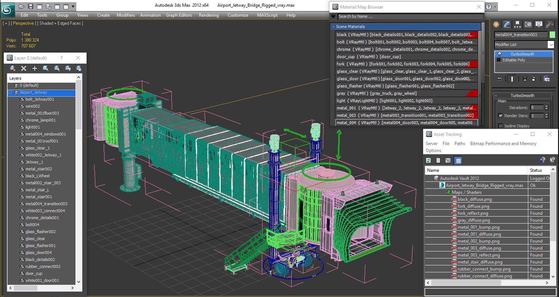 3D model airport jetway bridge rigged - TurboSquid 1337203
