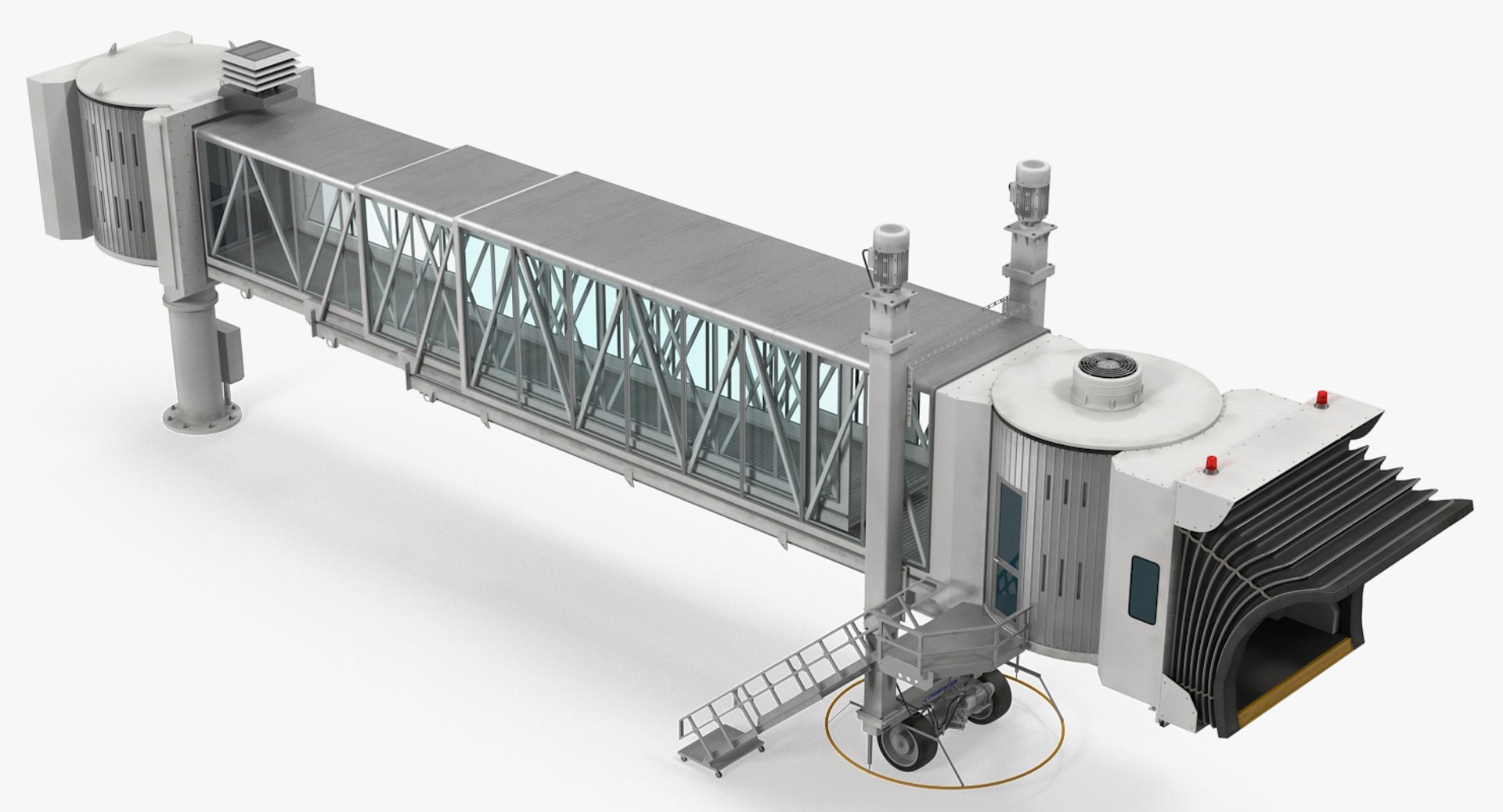 3D model airport jetway bridge rigged - TurboSquid 1337203