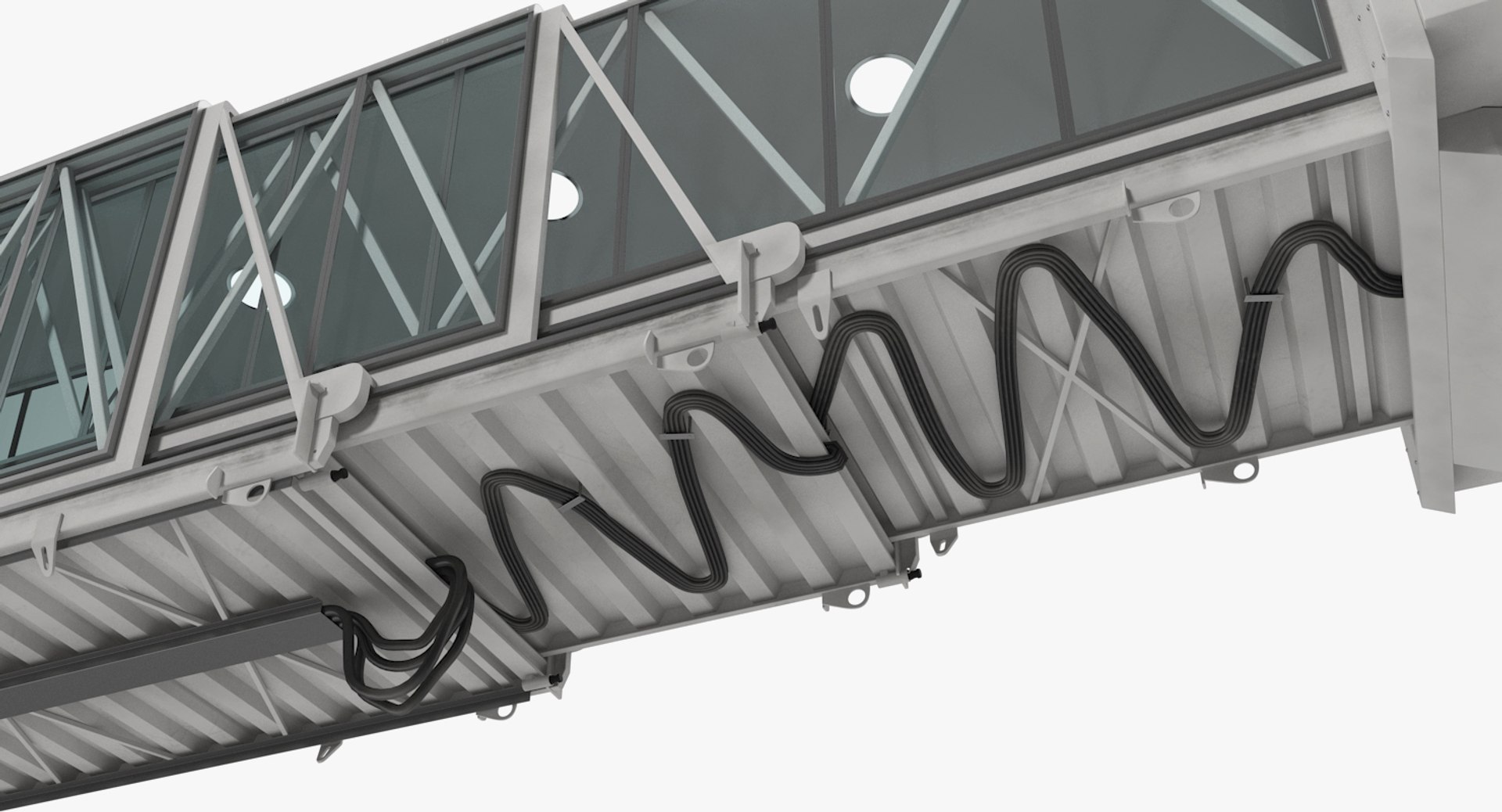 3D model airport jetway bridge rigged - TurboSquid 1337203