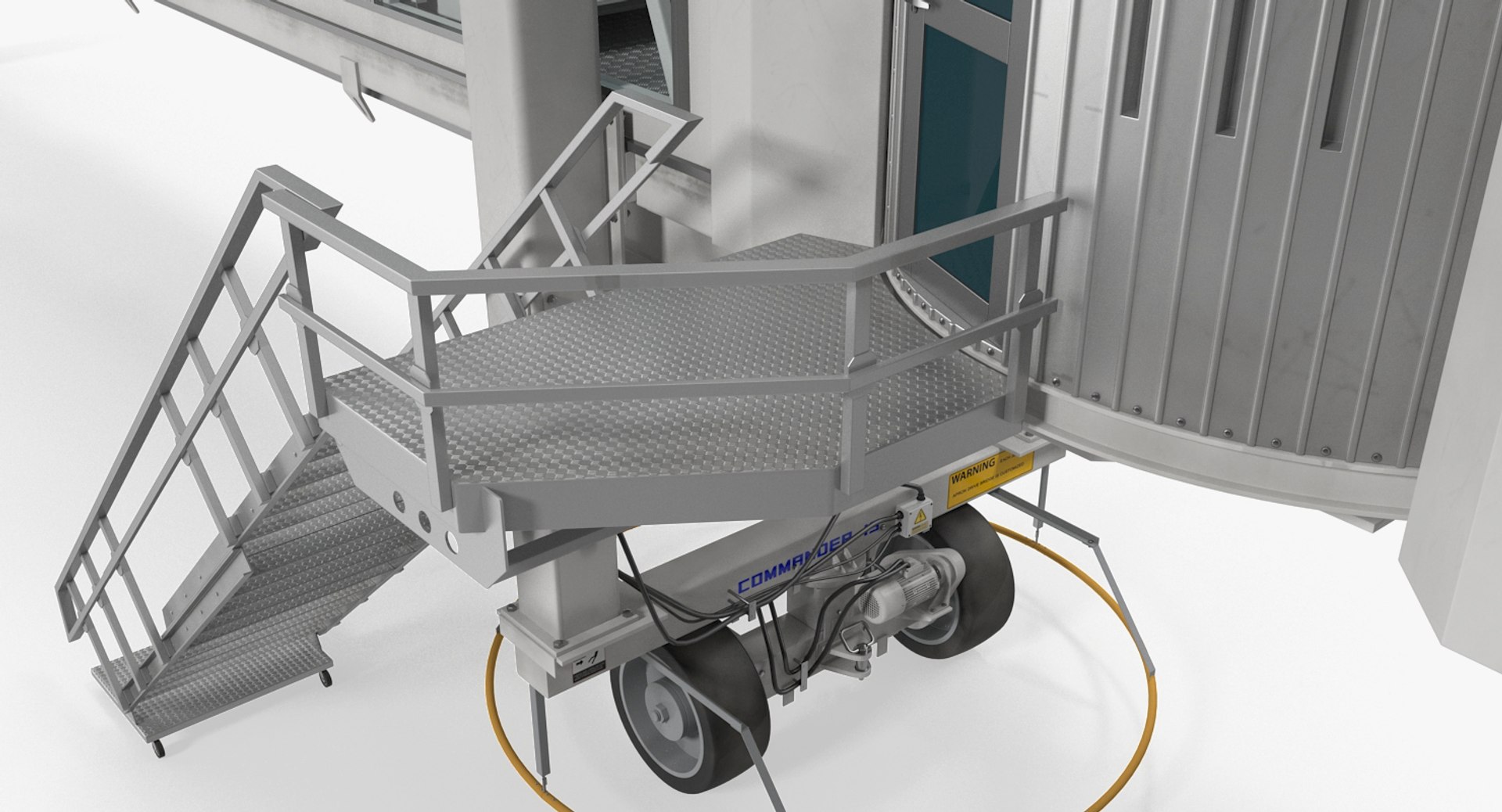 3D model airport jetway bridge rigged - TurboSquid 1337203