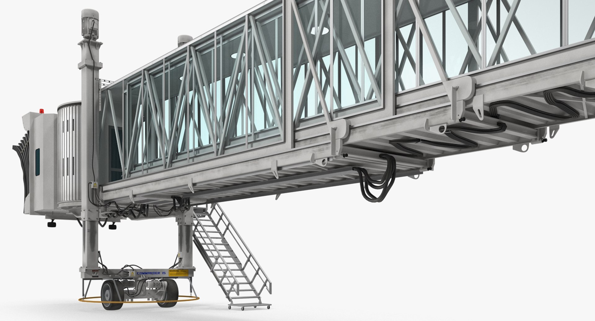 3D model airport jetway bridge rigged - TurboSquid 1337203
