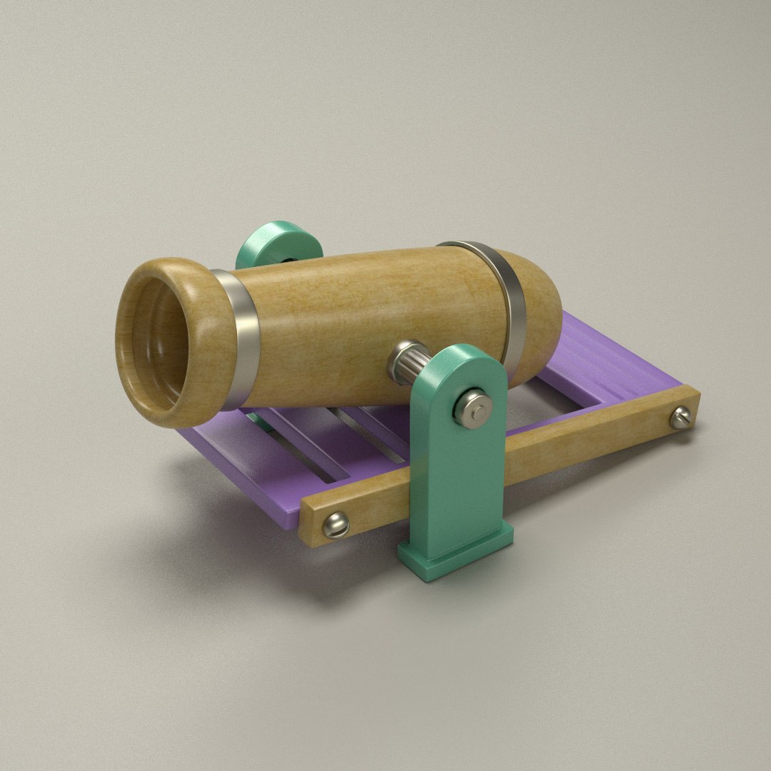 3D non-realistic cannon - TurboSquid 1545320