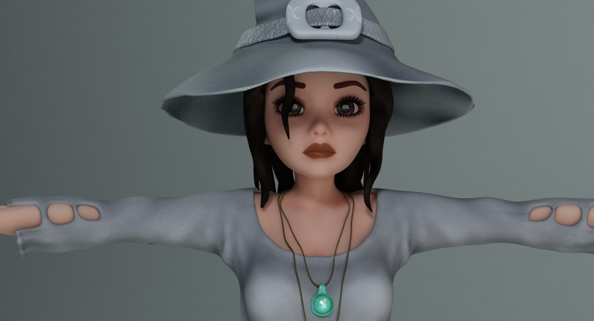 Witch Rigged 3d Model