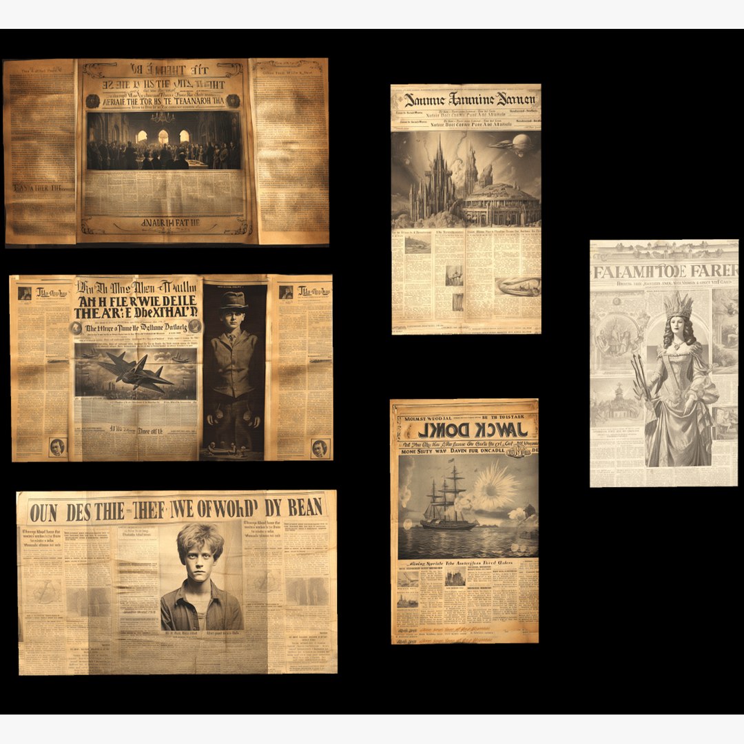 Newspapers Collection 3D Model - TurboSquid 2156188