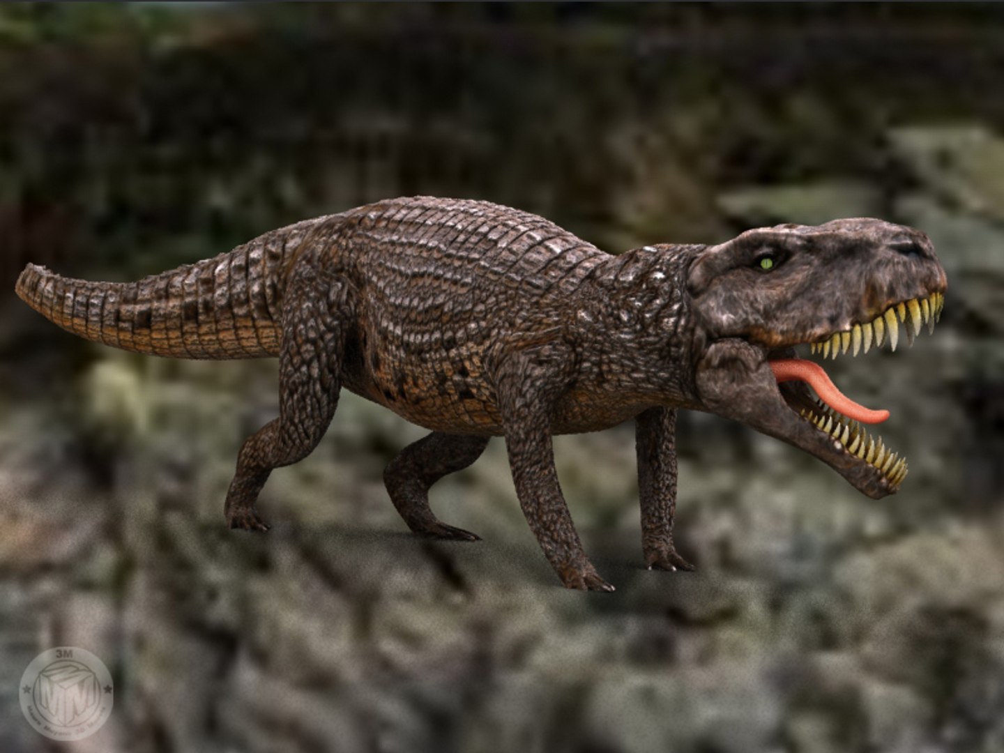 3dsmax postosuchus reptiles dinosaurs