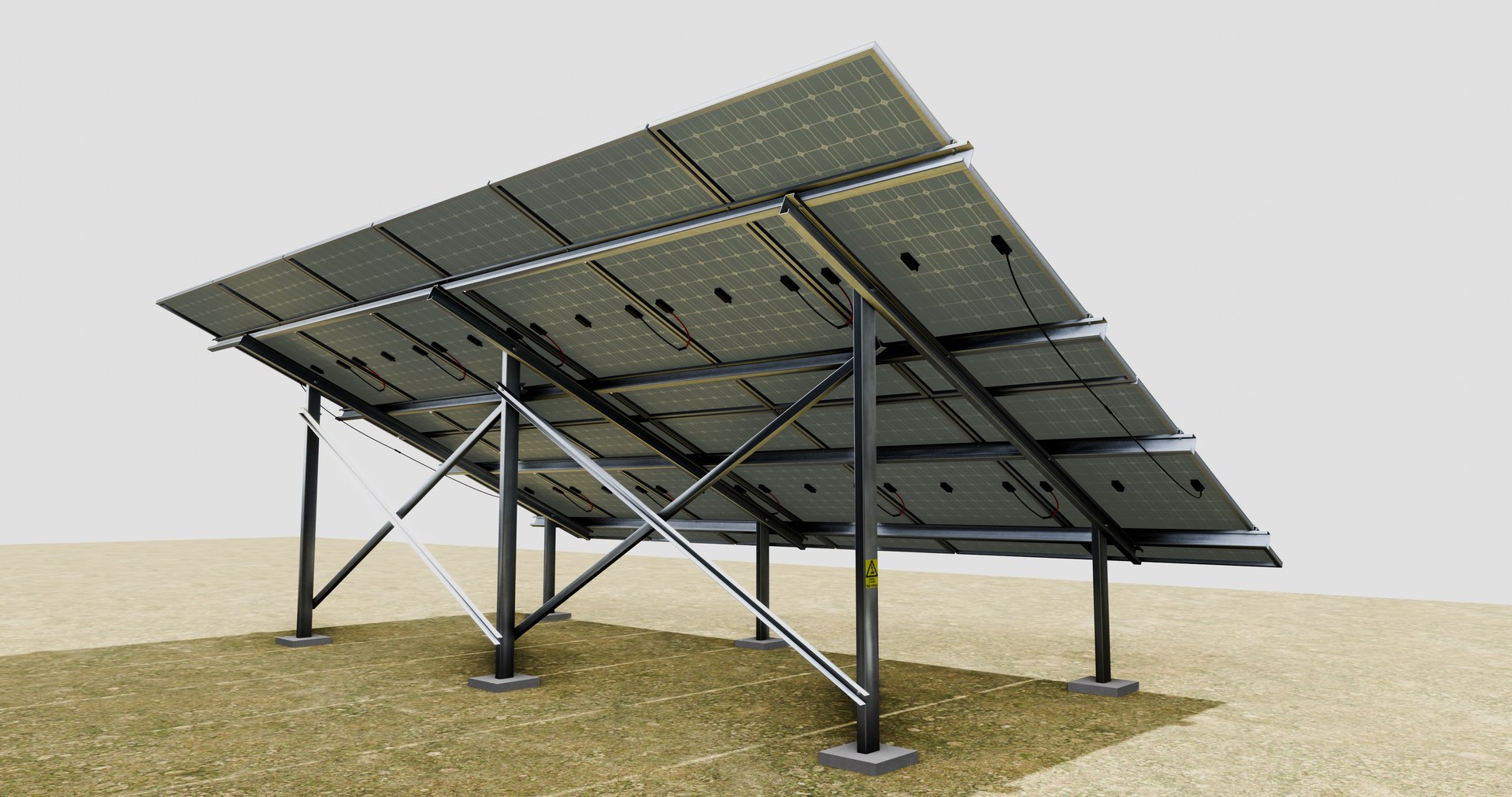3D Model 5 In 1 Solar Energy Structures - TurboSquid 2319150