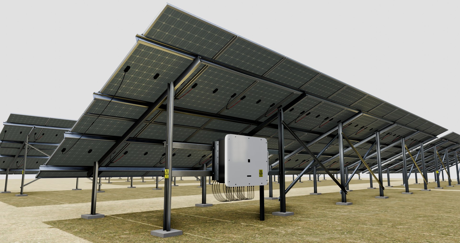 3D Model 5 In 1 Solar Energy Structures - TurboSquid 2319150