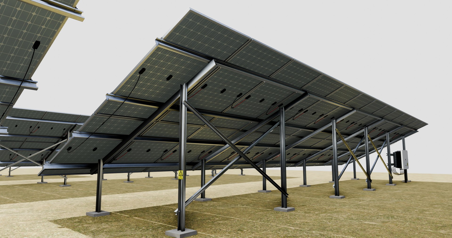 3D Model 5 In 1 Solar Energy Structures - TurboSquid 2319150