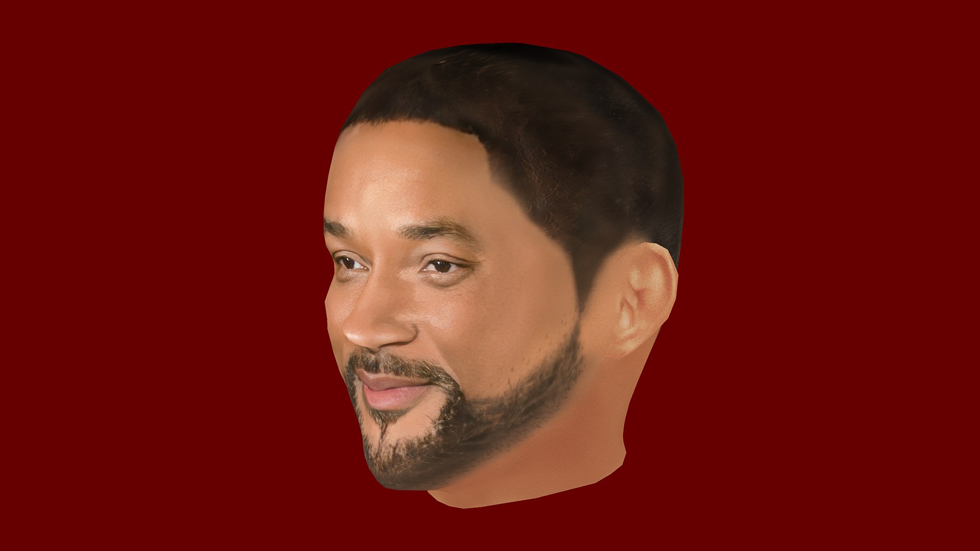 Will Smith Head - Low Poly Head For Game Low-poly Model - TurboSquid ...