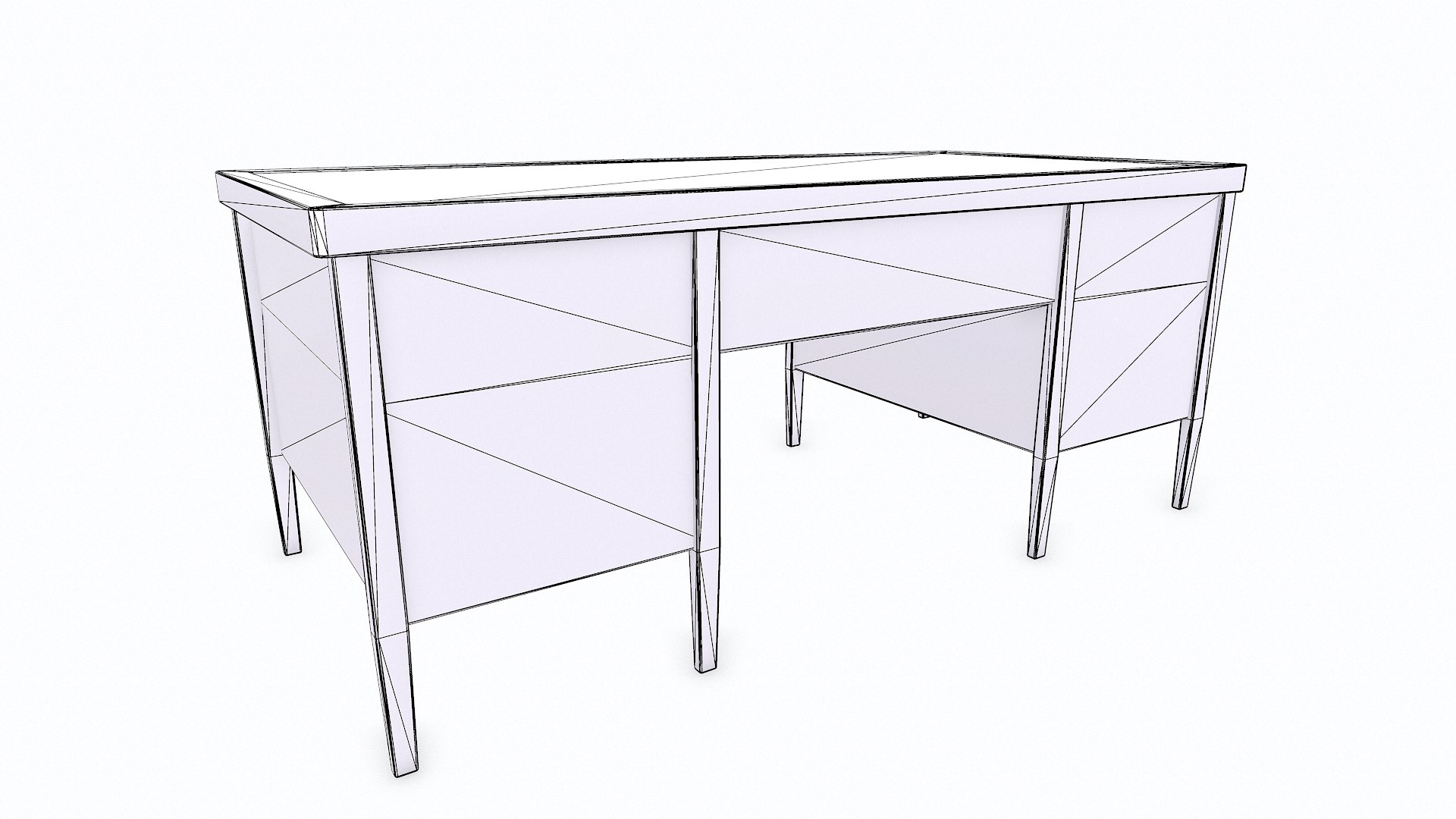 Old Desk1 Low-poly PBR 3D Model - TurboSquid 2284466