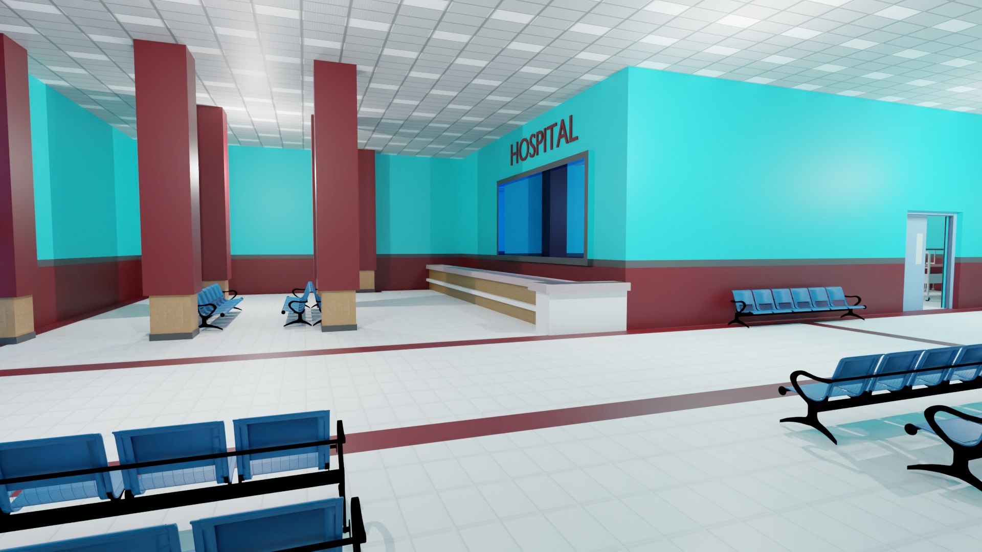 Hospital Interior Model - TurboSquid 2140221