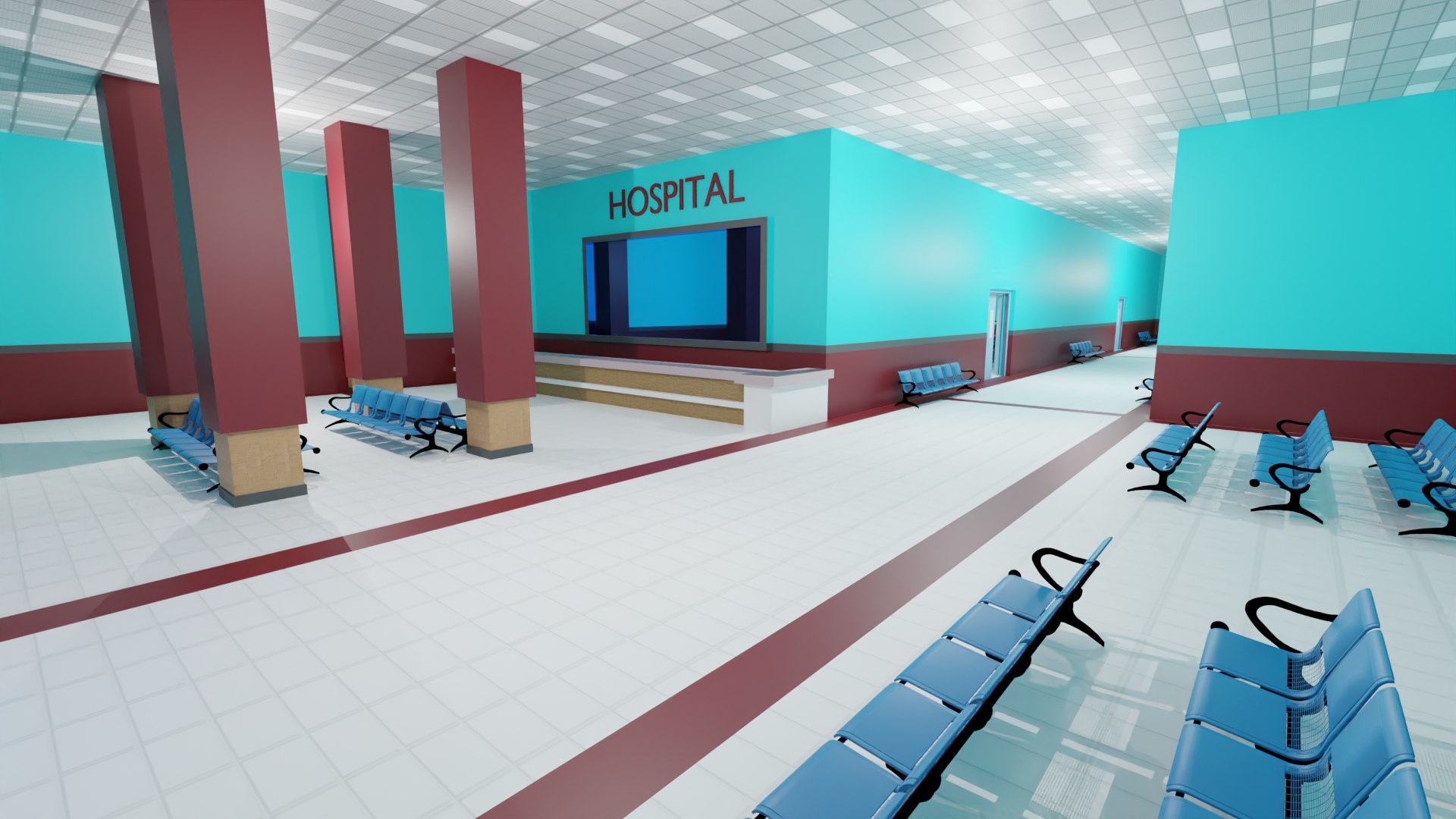 Hospital Interior Model - TurboSquid 2140221