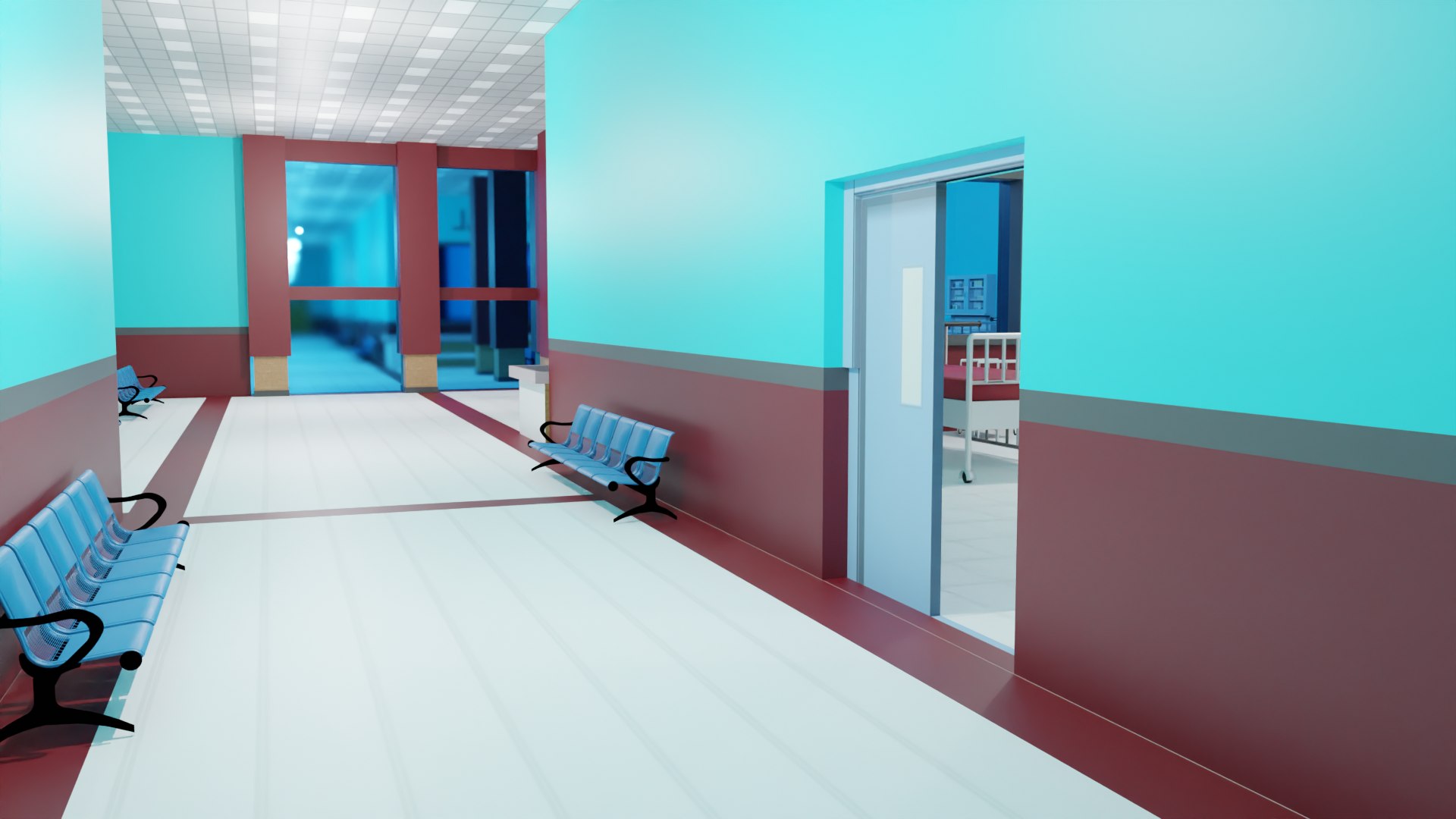 Hospital Interior Model - TurboSquid 2140221