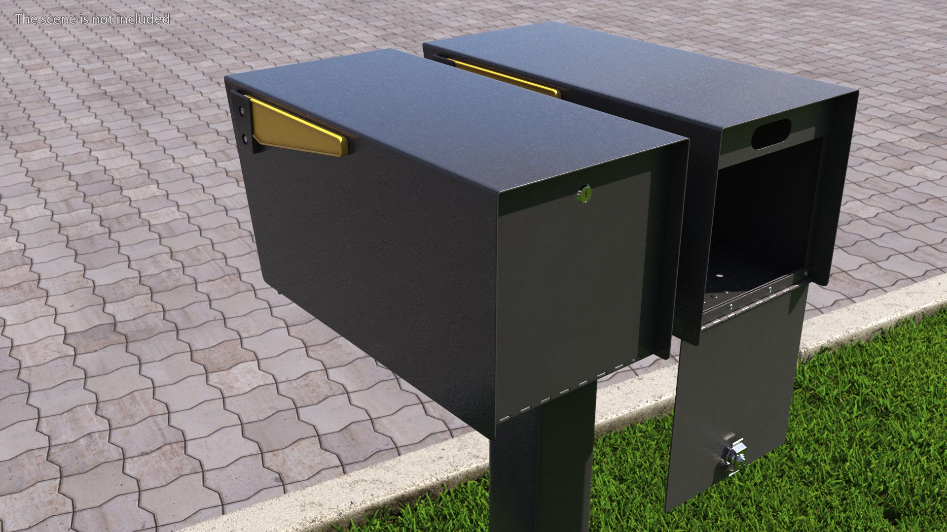 3D Two Doors Mailbox Cluster Model - TurboSquid 2015853